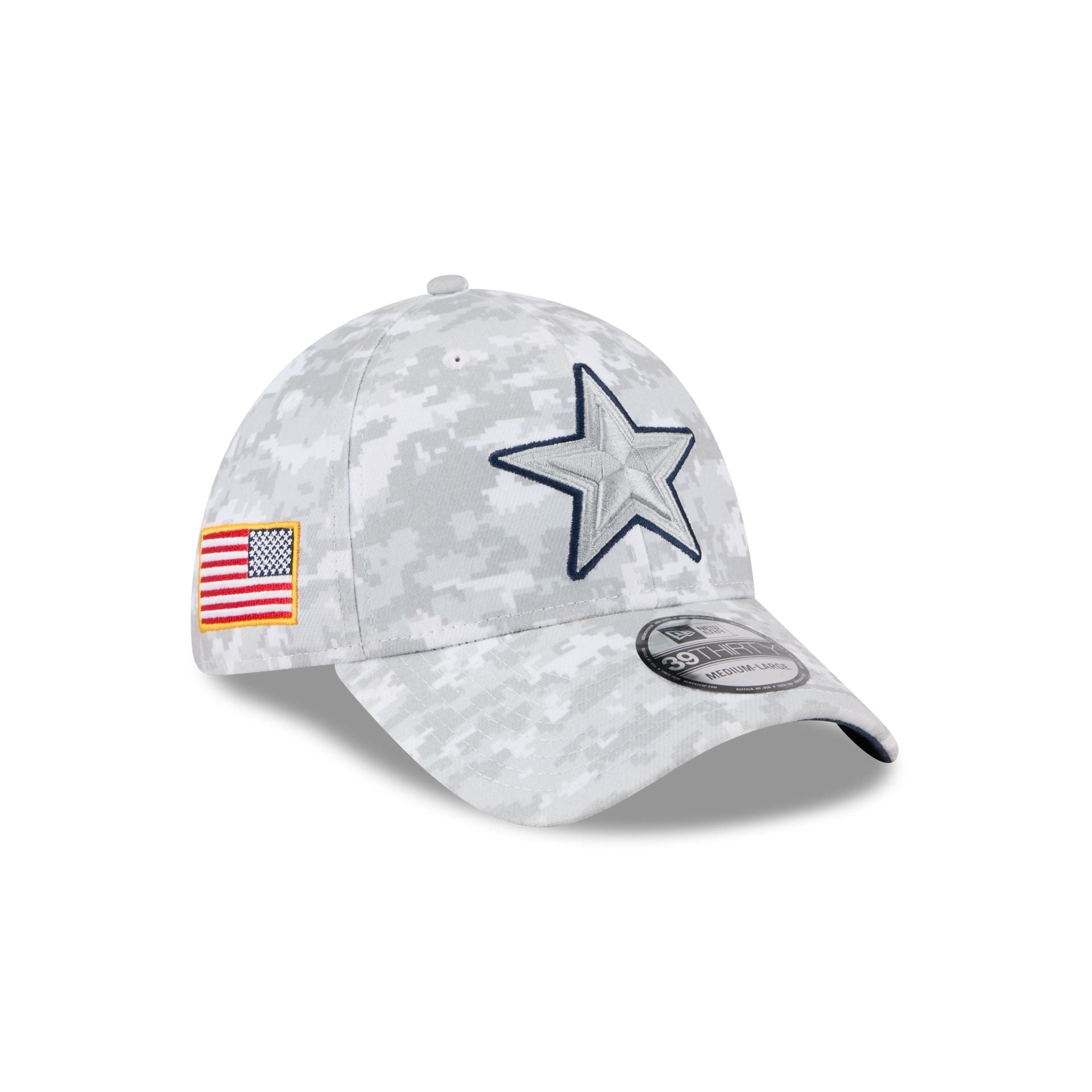 Dallas Cowboys 2025 Salute to Service Fan Gear 39THIRTY Stretch Fit Ha ...
