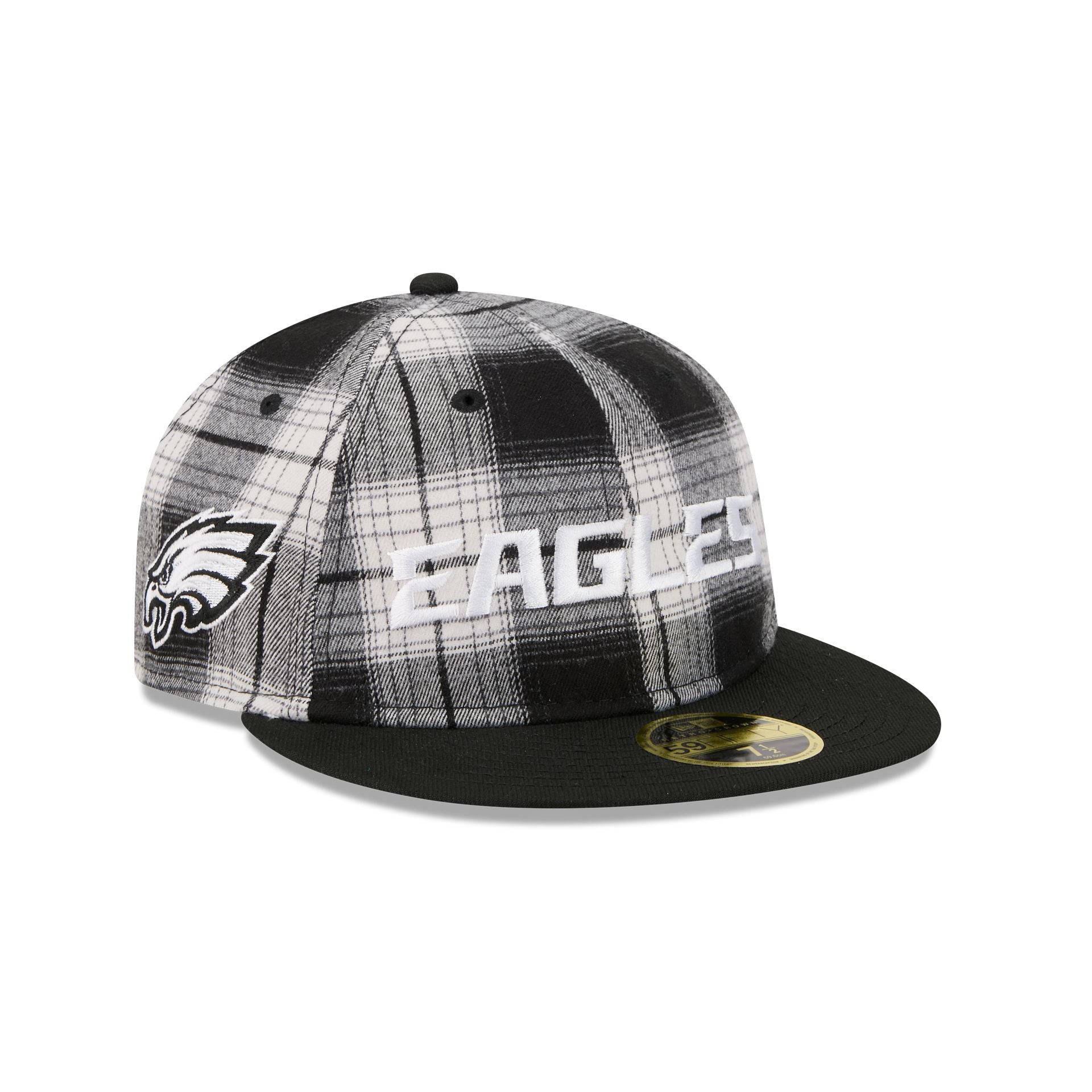 Philadelphia Eagles Grunge Plaid Retro Crown 59FIFTY Fitted Hat – New ...