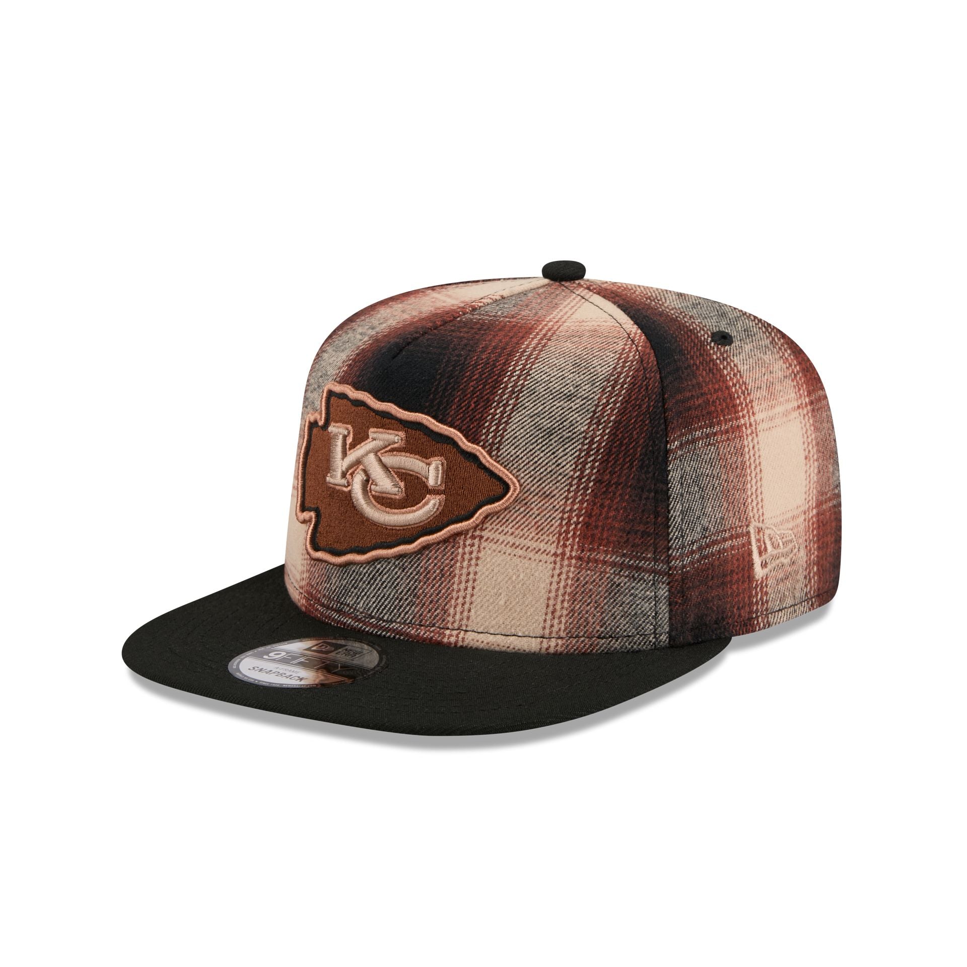 Kansas City Chiefs Grunge Plaid 9FIFTY A-Frame Adjustable Hat – New Era Cap