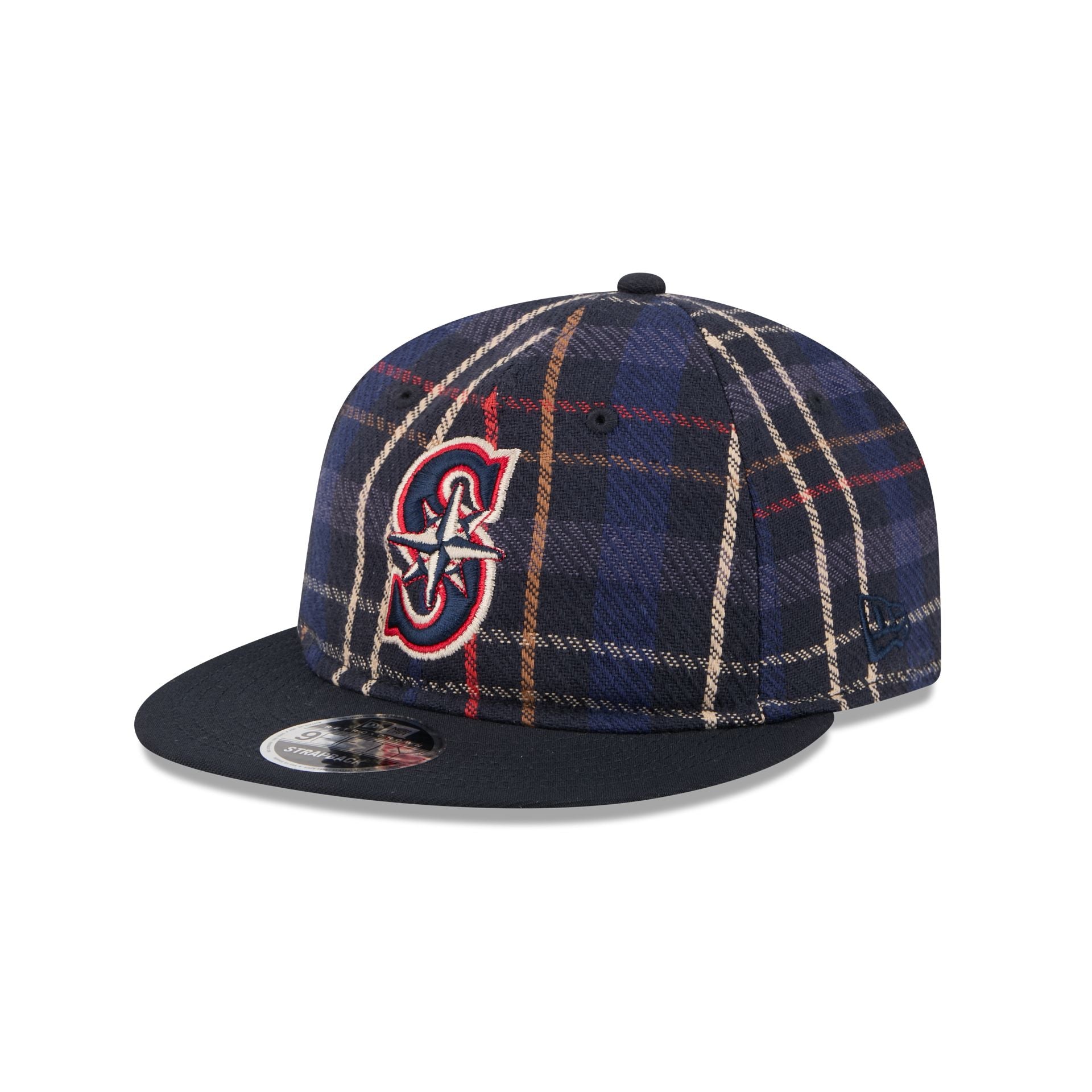 Seattle Mariners Grunge Plaid Retro Crown 9FIFTY Adjustable Hat – New ...