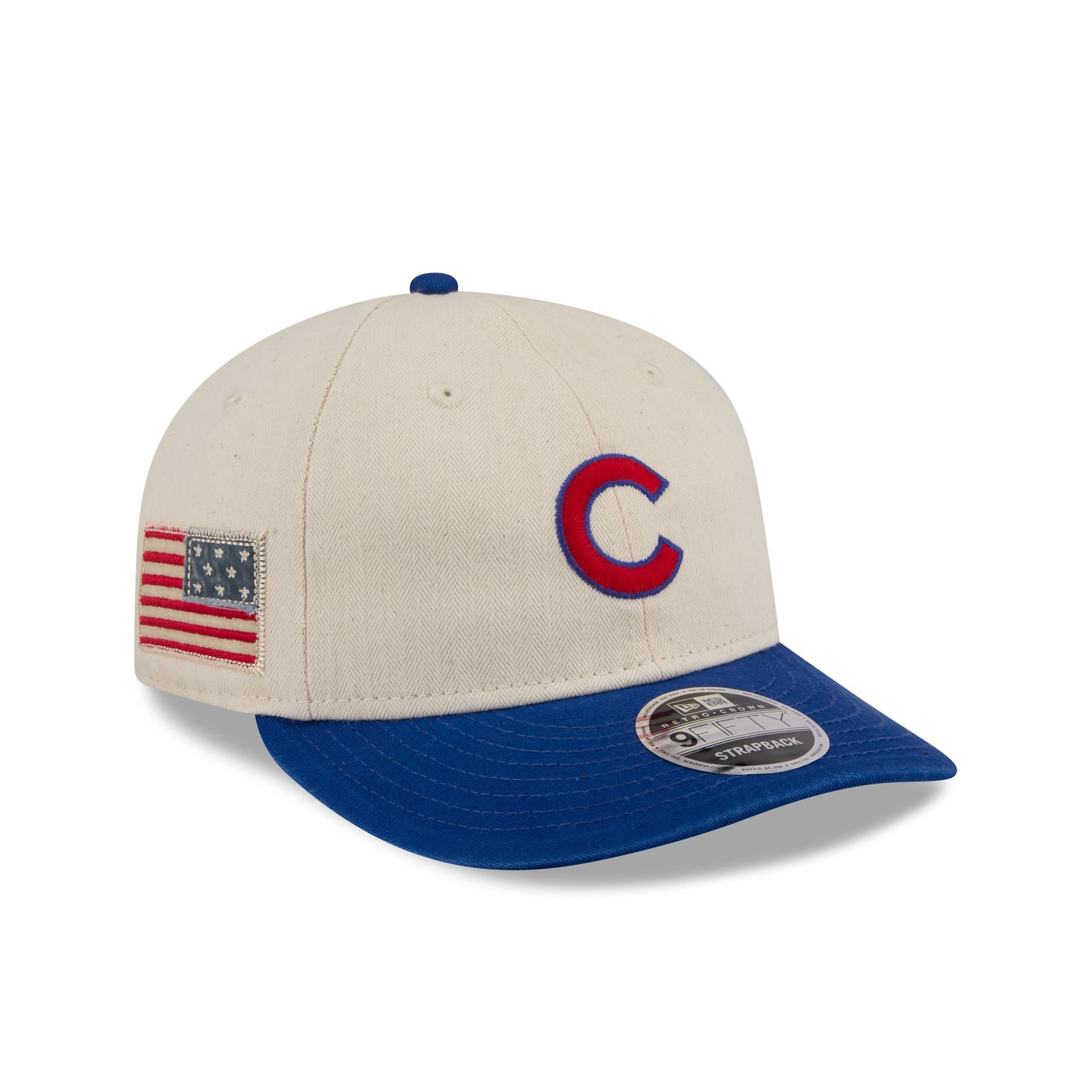 Chicago Cubs Three Looms Americana Herringbone Retro Crown 9FIFTY Adju ...