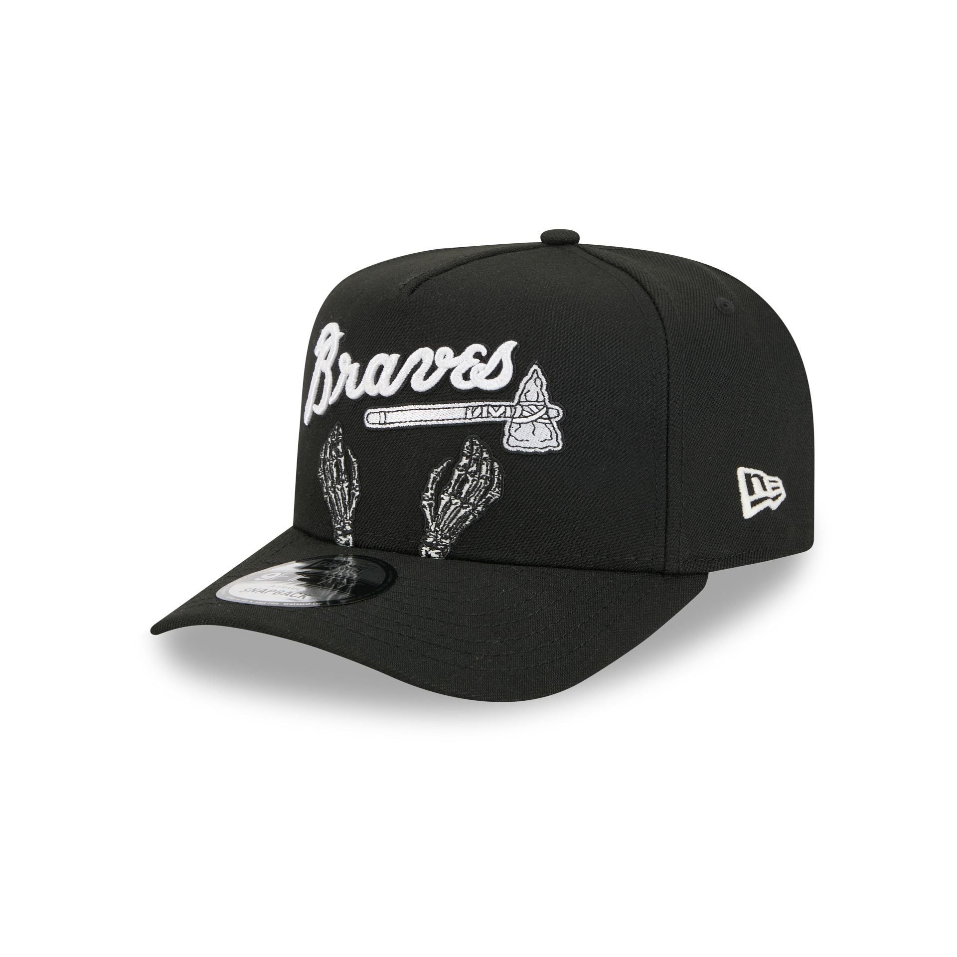 Atlanta Braves Skeletal Script 9FIFTY A-Frame Snapback Hat – New Era Cap