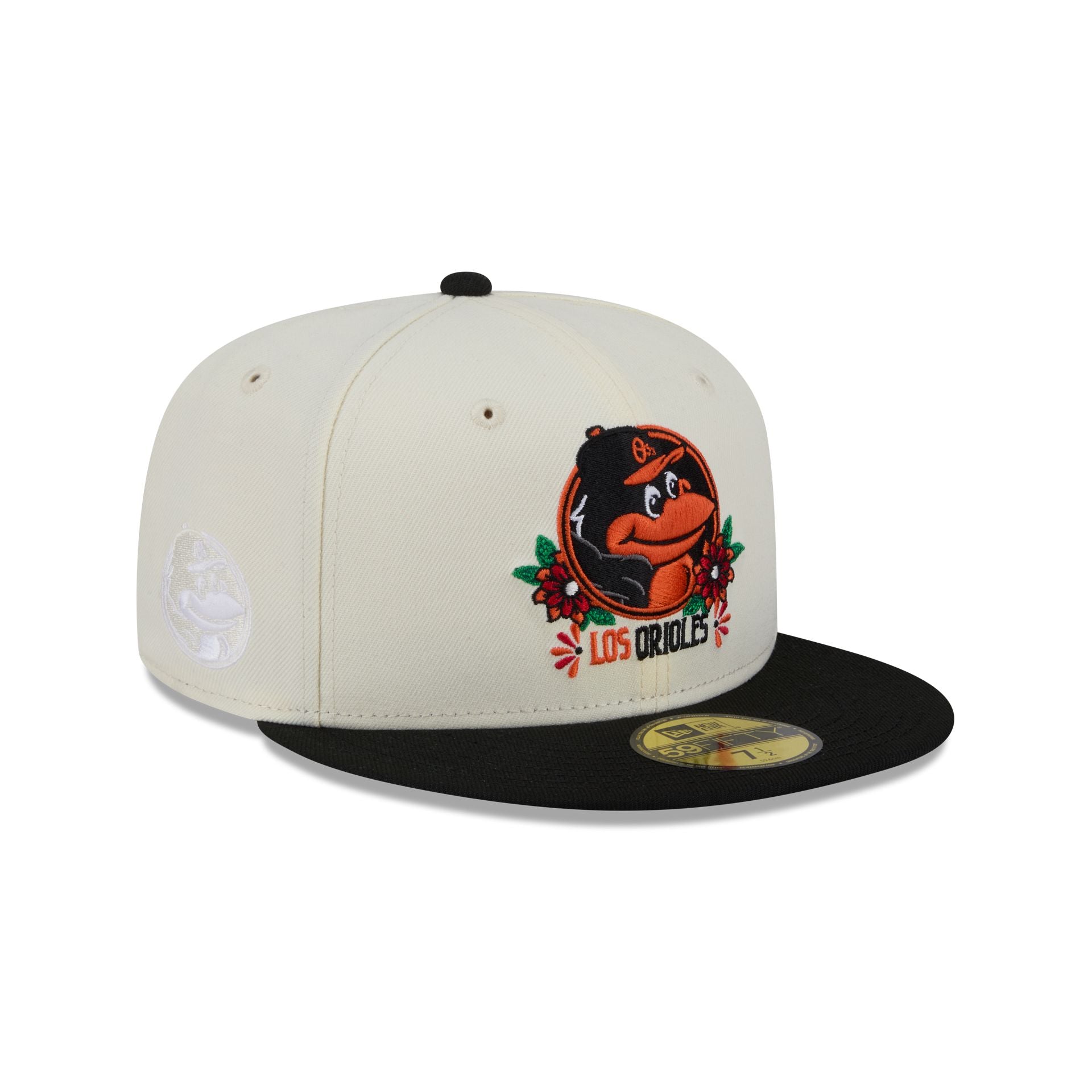 Baltimore Orioles Day of the Dead Sugar Skull Mascot 59FIFTY Fitted Ha ...