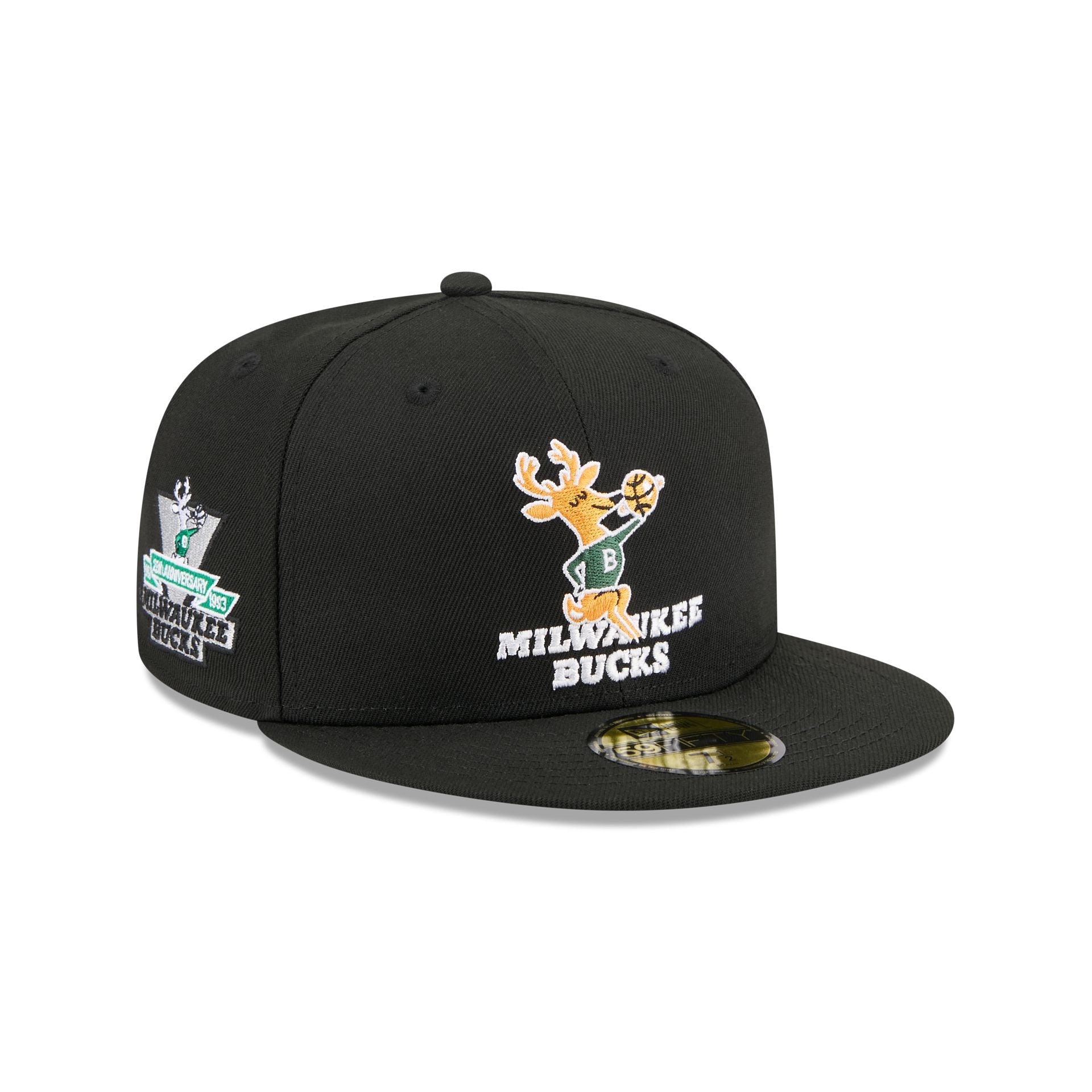 Milwaukee Bucks 1968-1992 Hardwood Classics Sidepatch 59FIFTY Fitted H ...