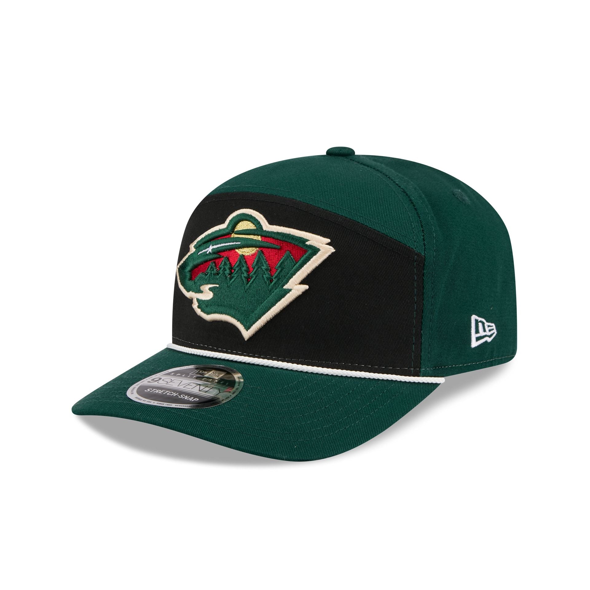 Minnesota Wild Split Panel 9SEVENTY Stretch-Snap Hat – New Era Cap