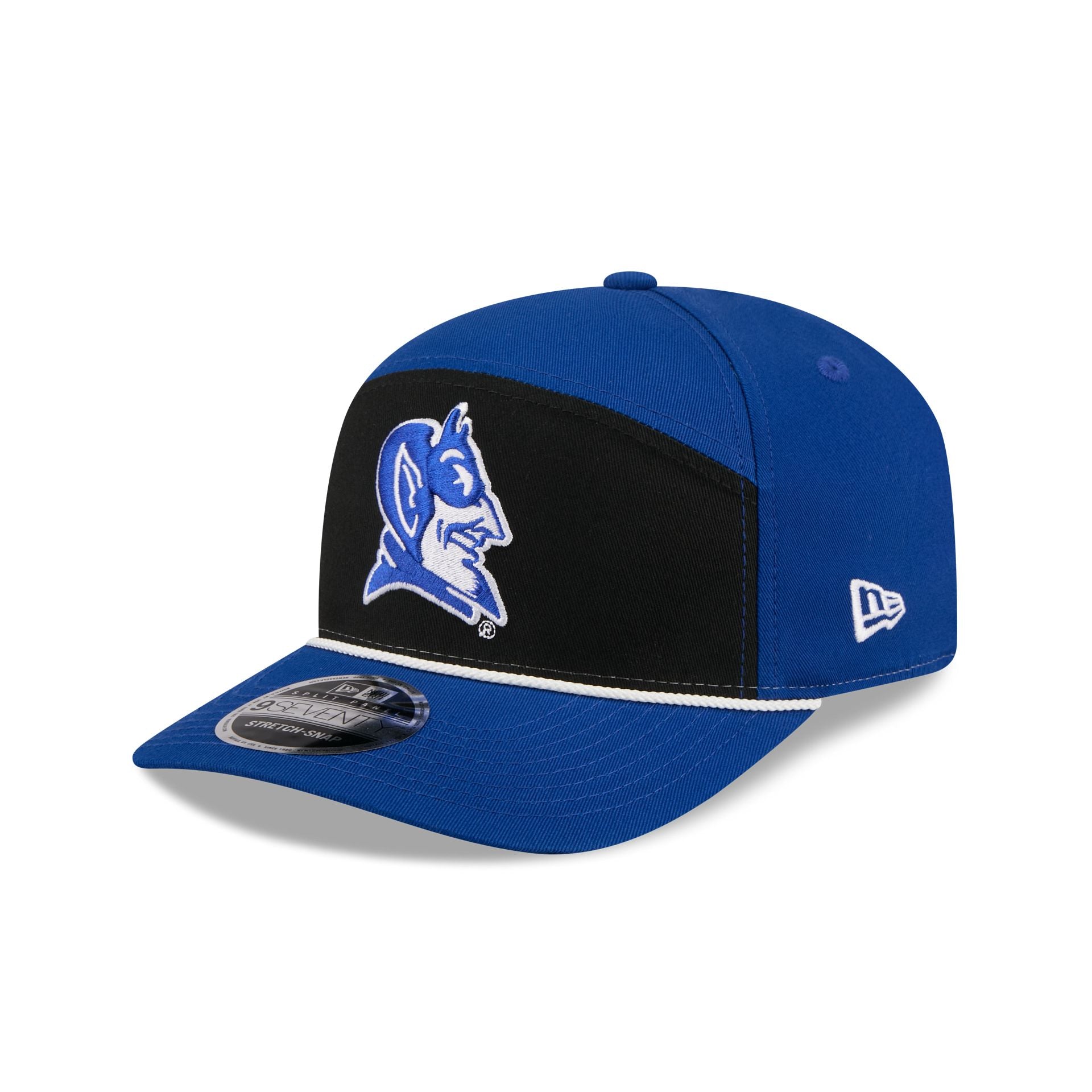 Duke Blue Devils Split Panel 9SEVENTY Stretch-Snap Hat – New Era Cap