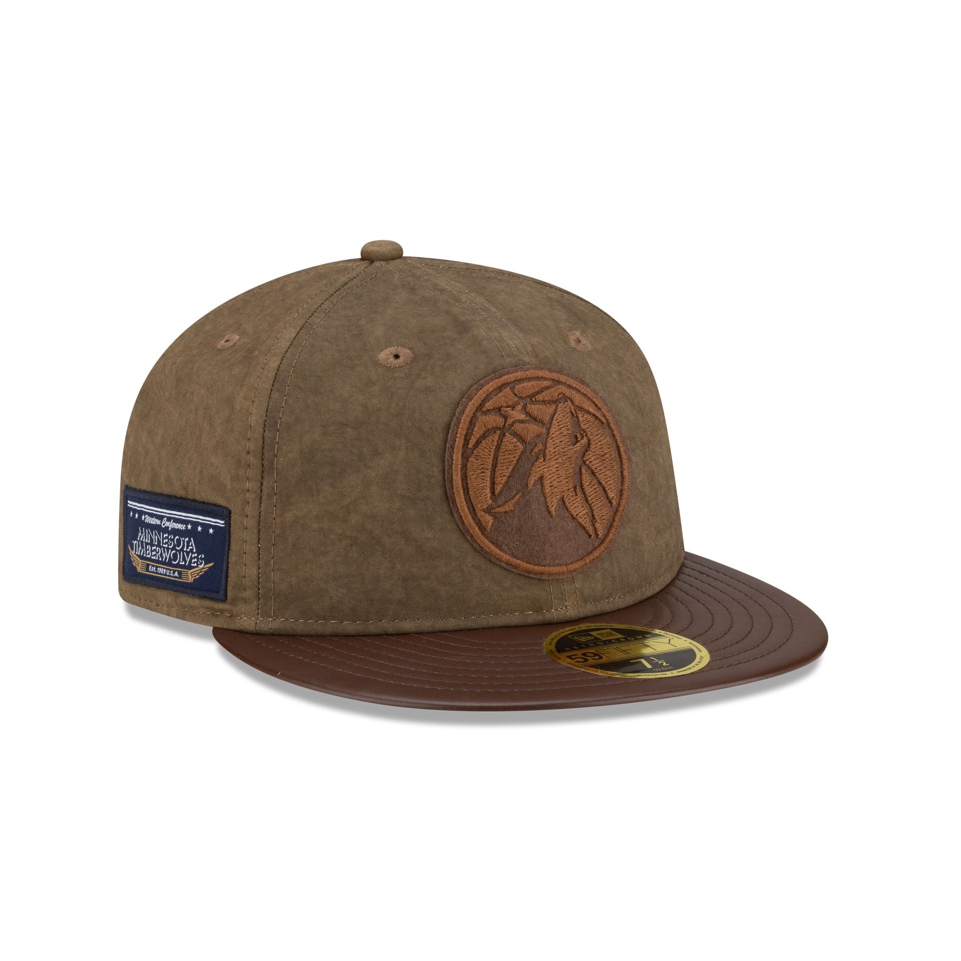 Minnesota Timberwolves Utility Linen Retro Crown 59FIFTY Fitted Hat ...