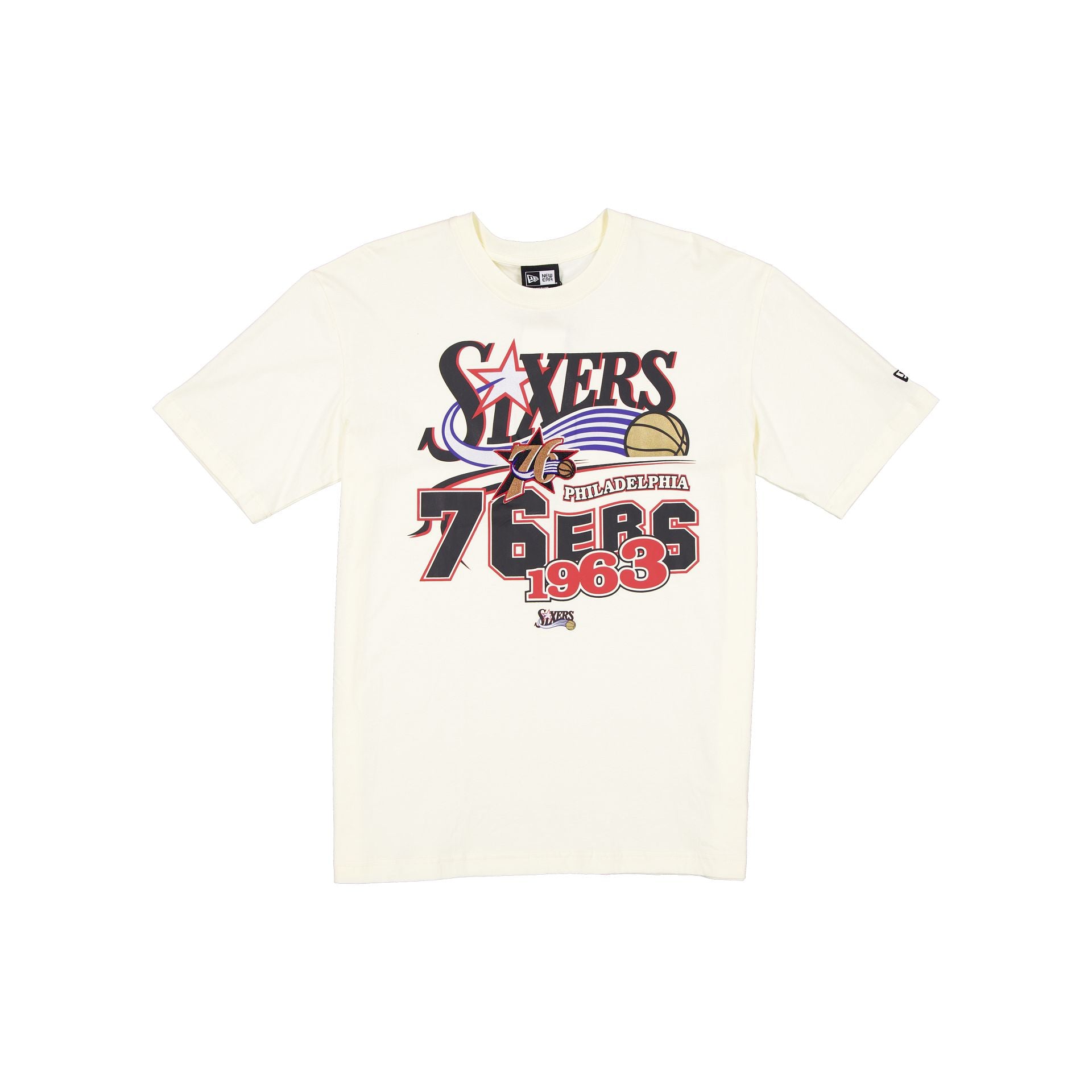Philadelphia 76ers Retro Chrome White T-Shirt – New Era Cap
