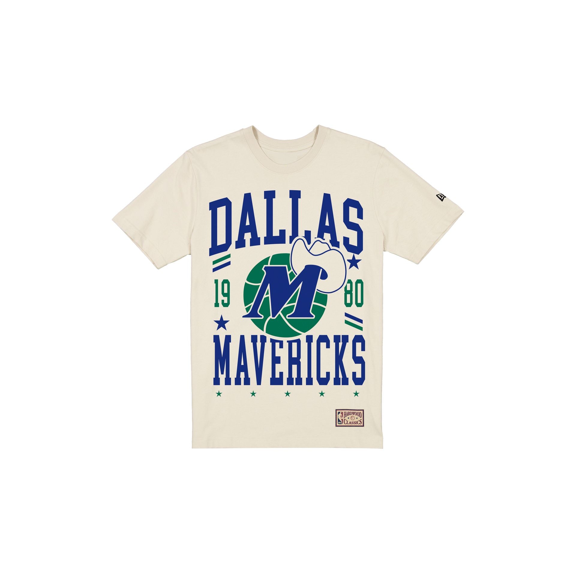 Dallas Mavericks 1980-2000 Hardwood Classics Chrome White T-Shirt – New ...