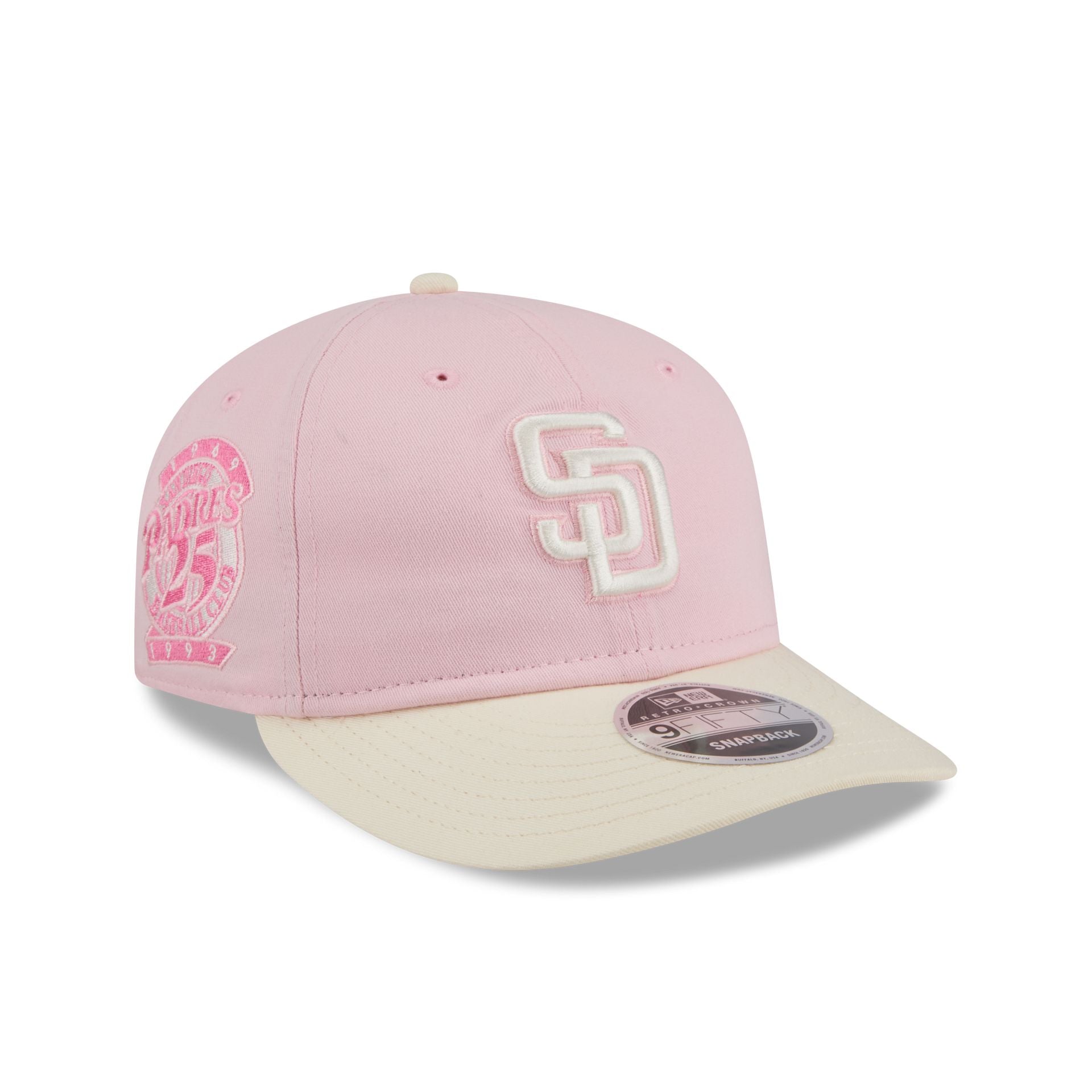 San Diego Padres Light Pink Retro Crown 9FIFTY Snapback Hat – New Era Cap
