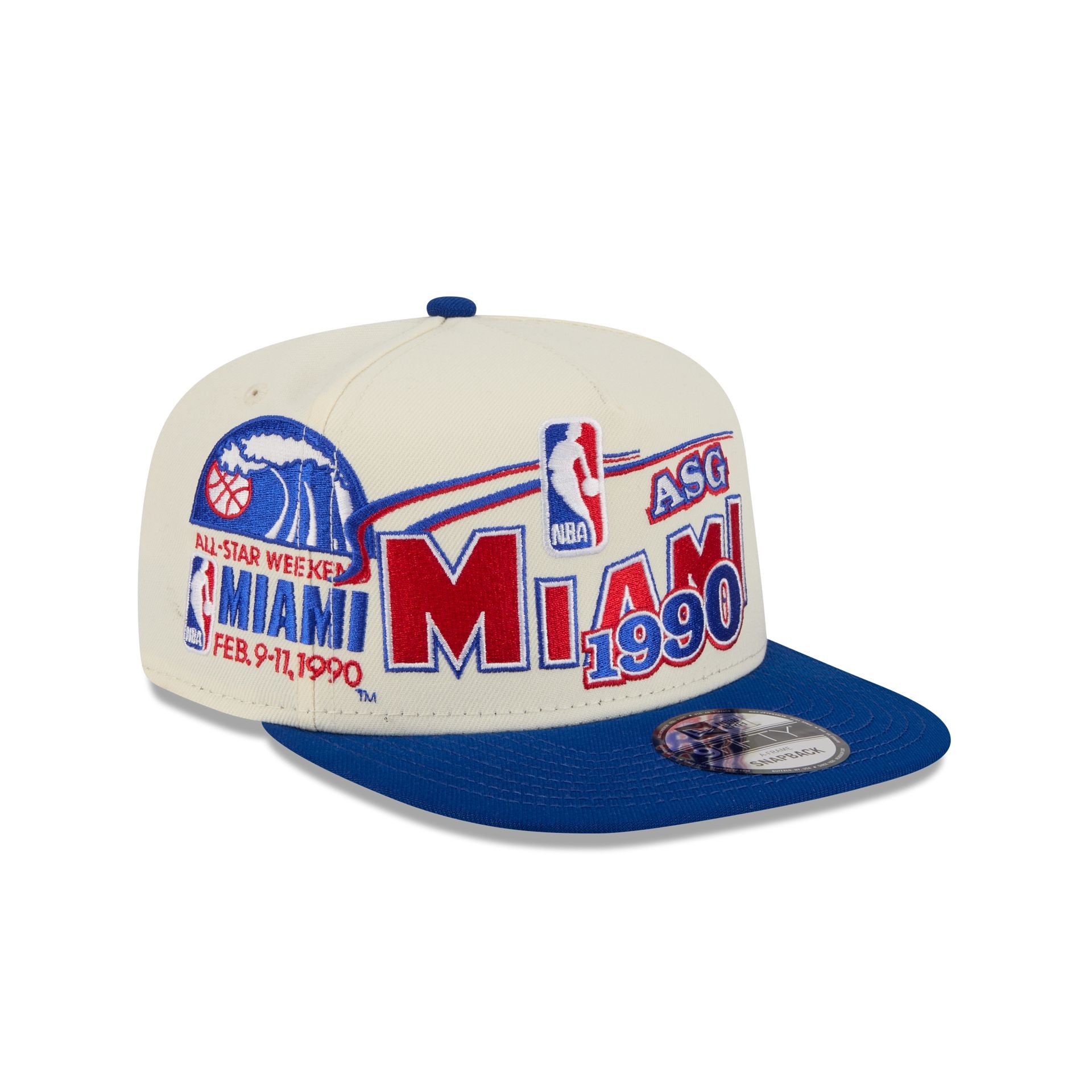 Miami Heat Hardwood Classics 1990 All-Star Game 9FIFTY A-Frame Snapbac ...