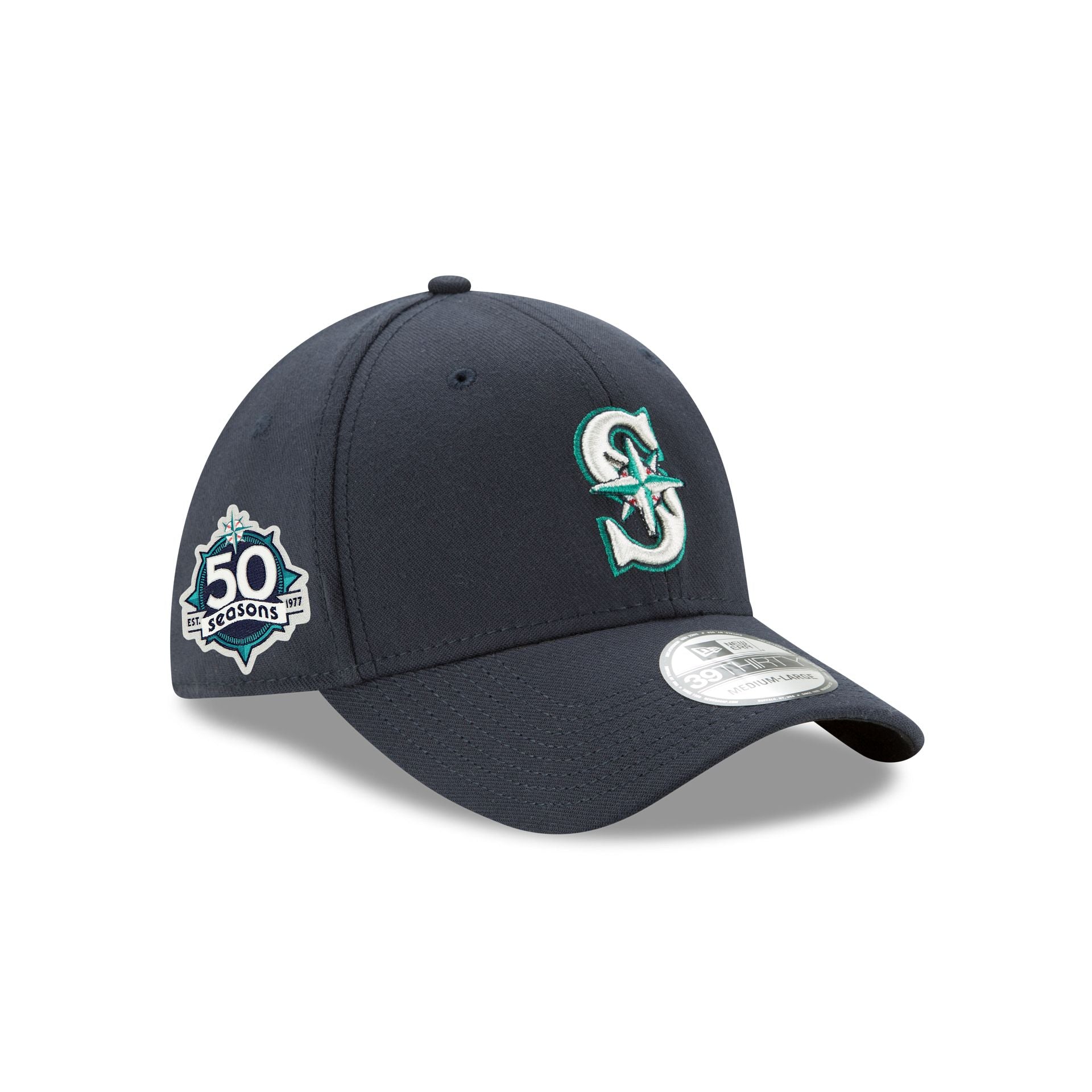 Seattle Mariners 50th Anniversary 39THIRTY Stretch Fit Hat – New Era Cap