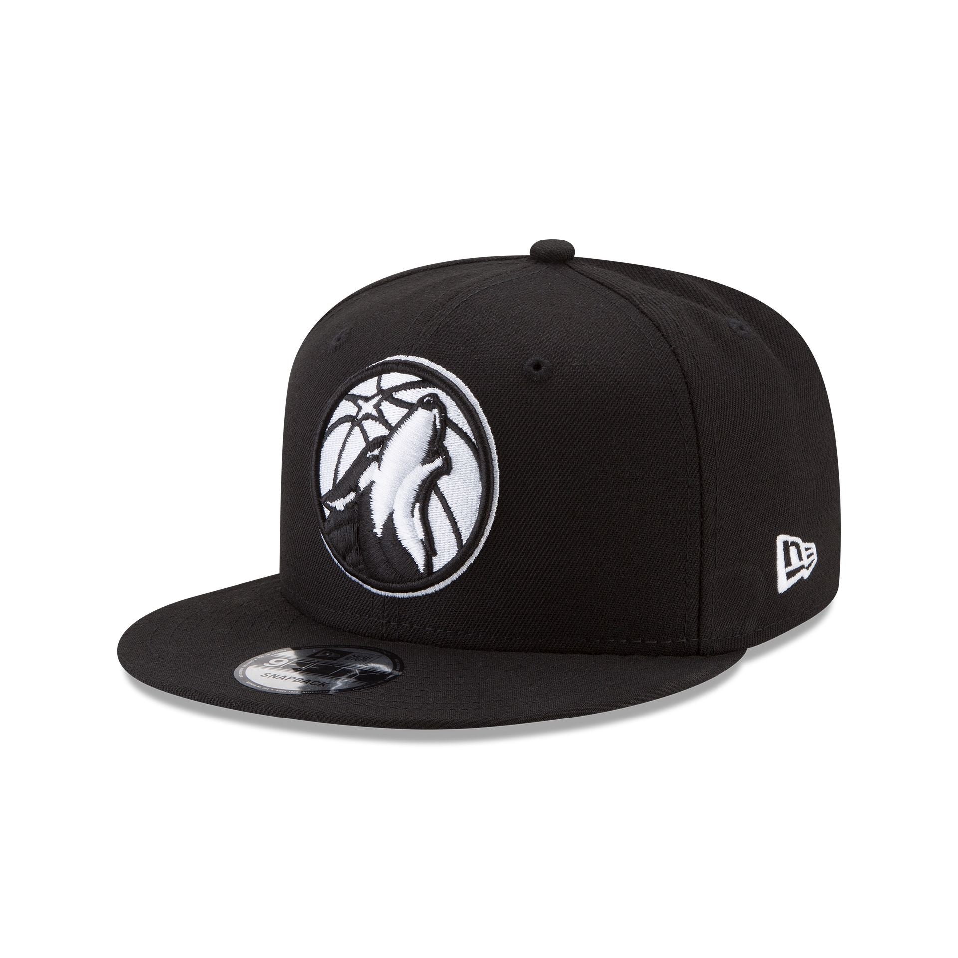 Minnesota Timberwolves Basic Black & White 9FIFTY Snapback Hat – New ...