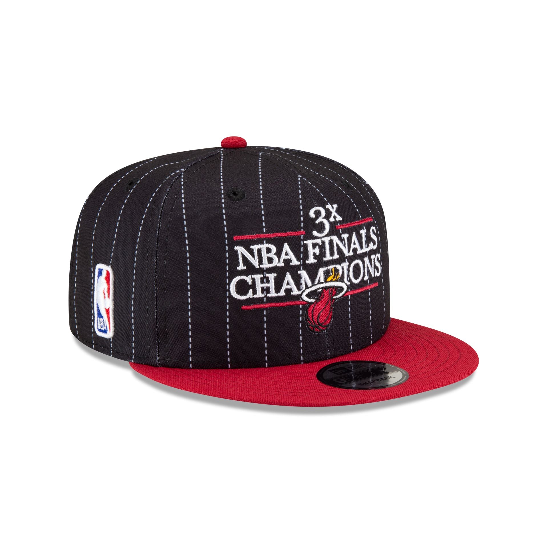 Just Caps NBA Champion Pinstripe Miami Heat 9FIFTY Snapback Hat – New ...