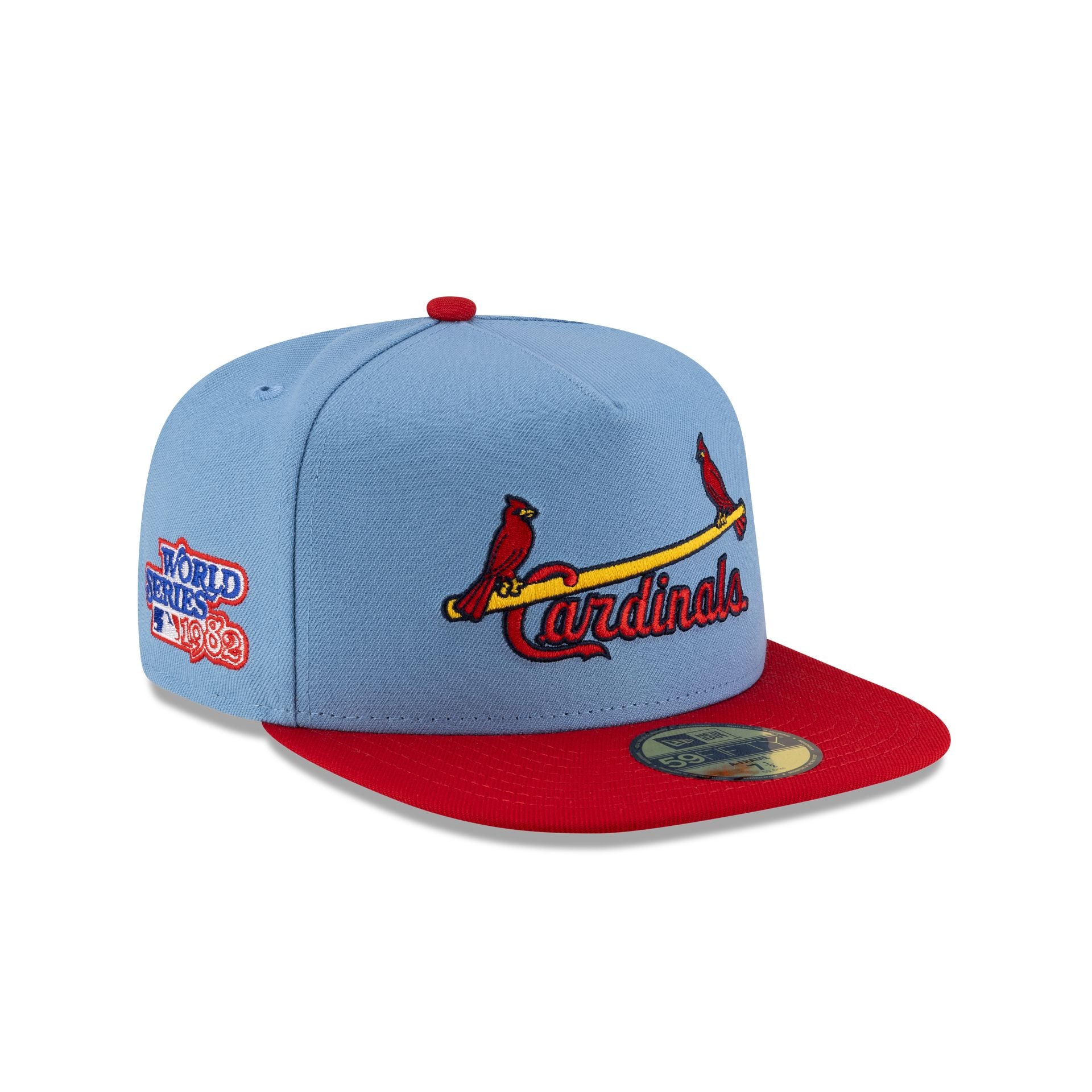 Just Caps Sky Blue St. Louis Cardinals 59FIFTY A-Frame Fitted Hat – New ...