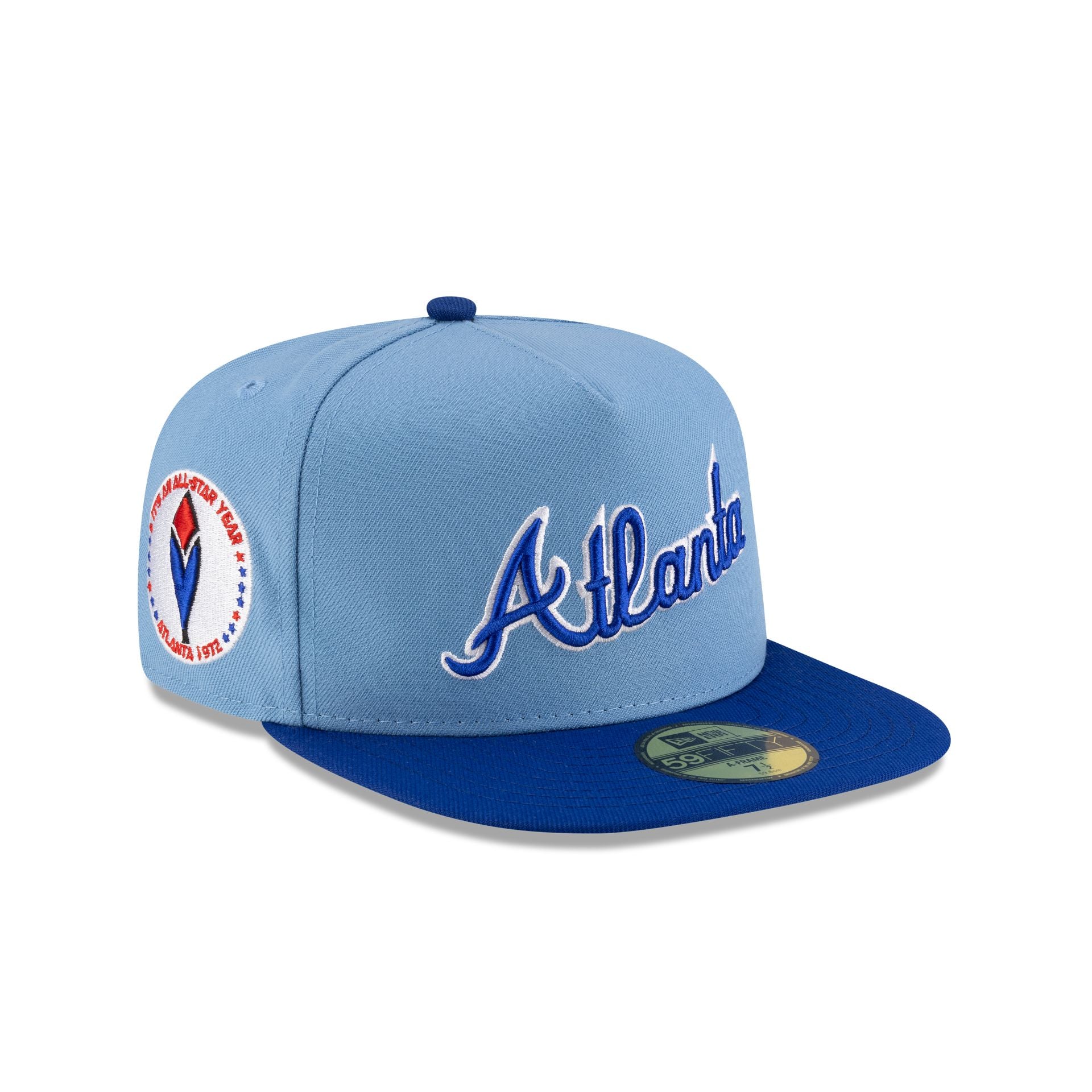 Just Caps Sky Blue Atlanta Braves 59FIFTY A-Frame Fitted Hat – New Era Cap