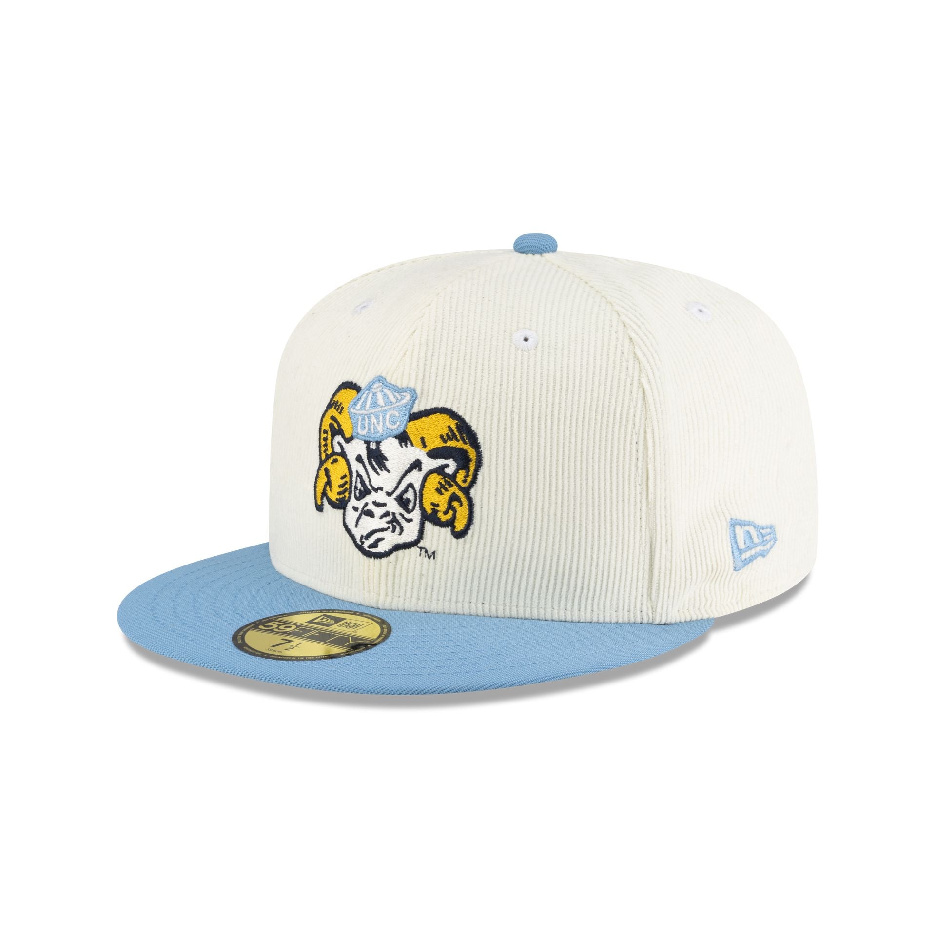 North Carolina Tar Heels Chrome Corduroy College Vault 59FIFTY Fitted ...