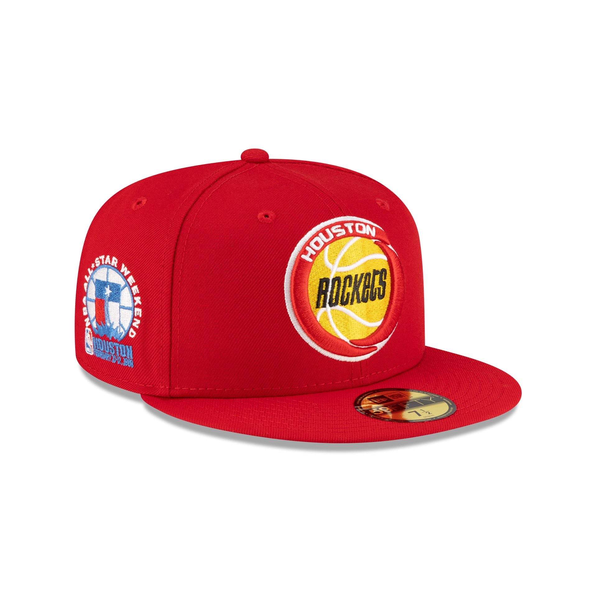 Houston Rockets 1972-1994 Hardwood Classics Scarlet 59FIFTY Fitted Hat ...