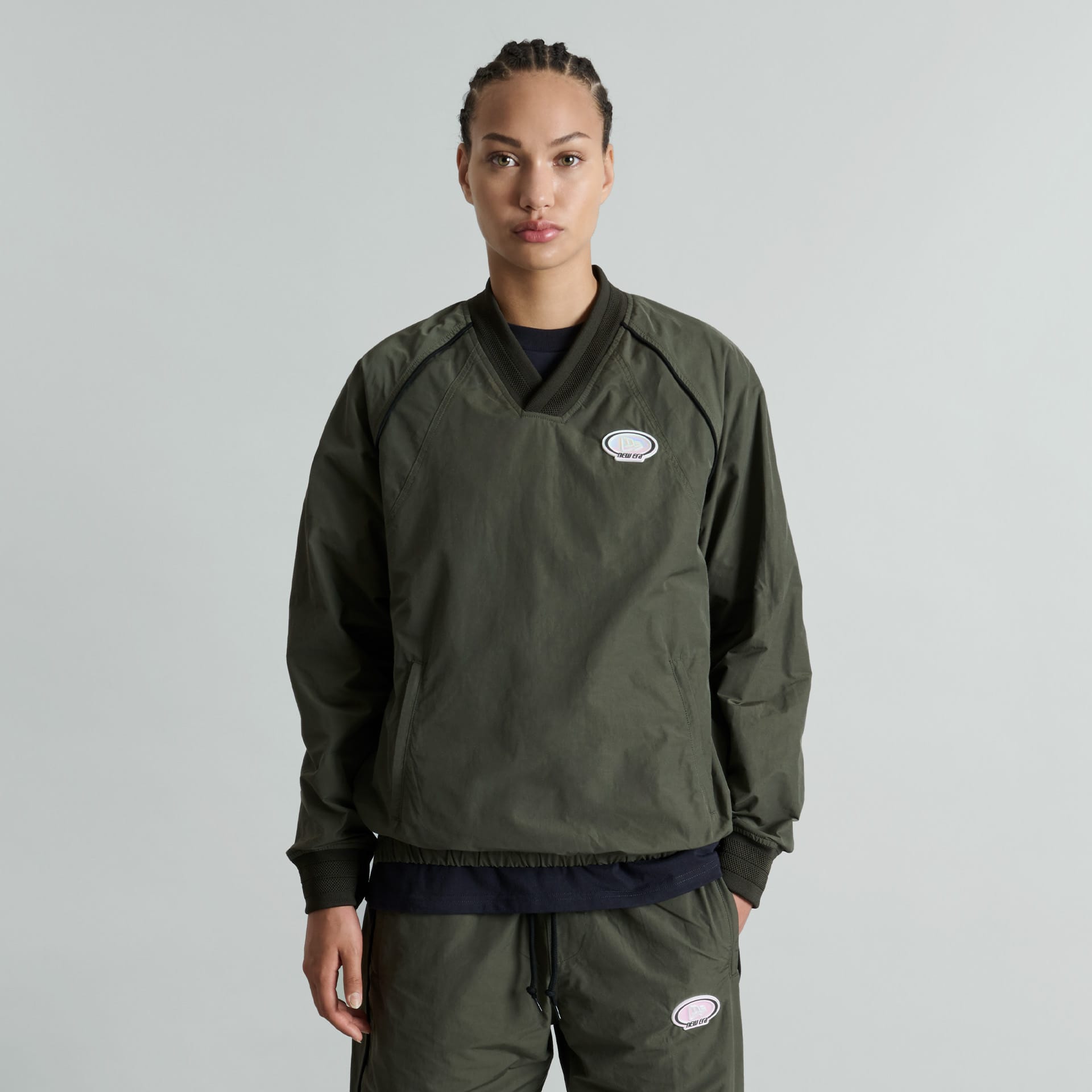 Larkin Dusty Charcoal Track Pullover Jacket – New Era Cap