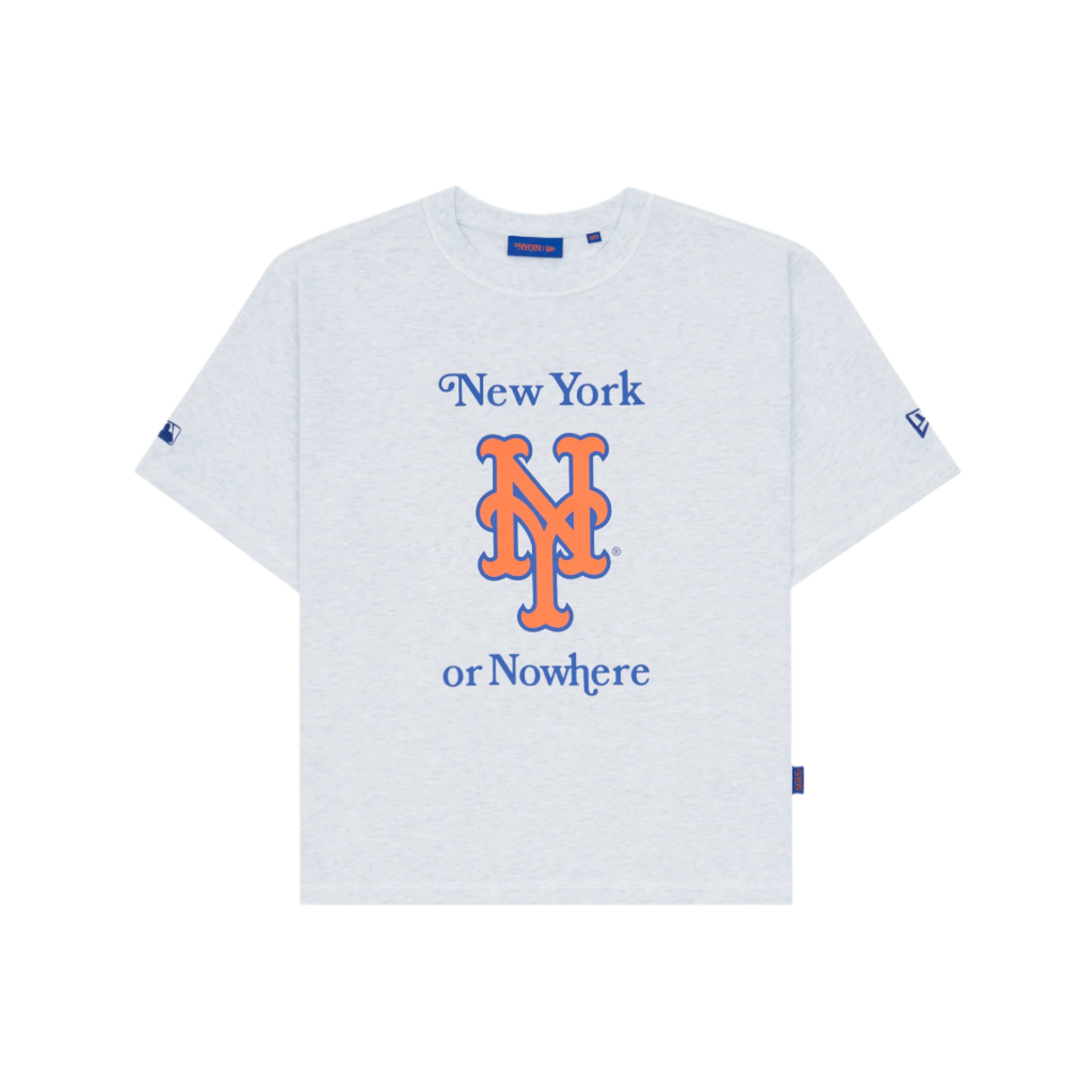 New York or Nowhere x New York Mets White Relaxed Logo T-Shirt – New ...