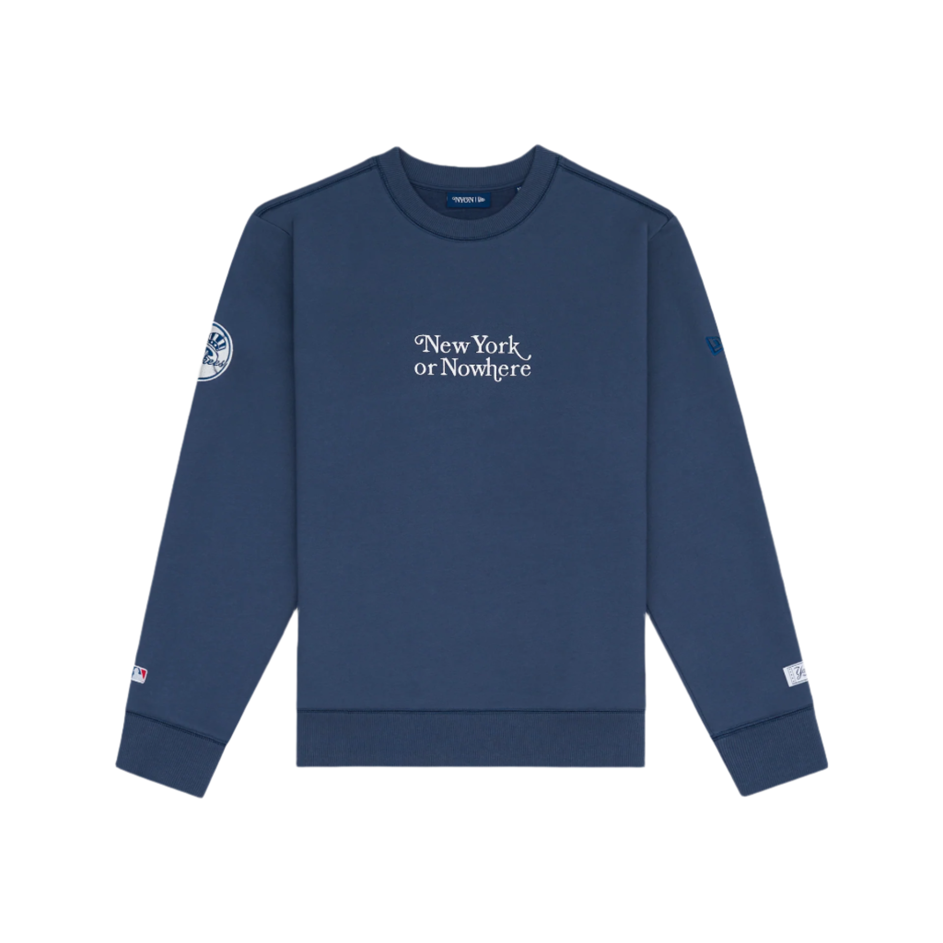 New York or Nowhere x New York Yankees Navy Motto Crewneck – New Era Cap