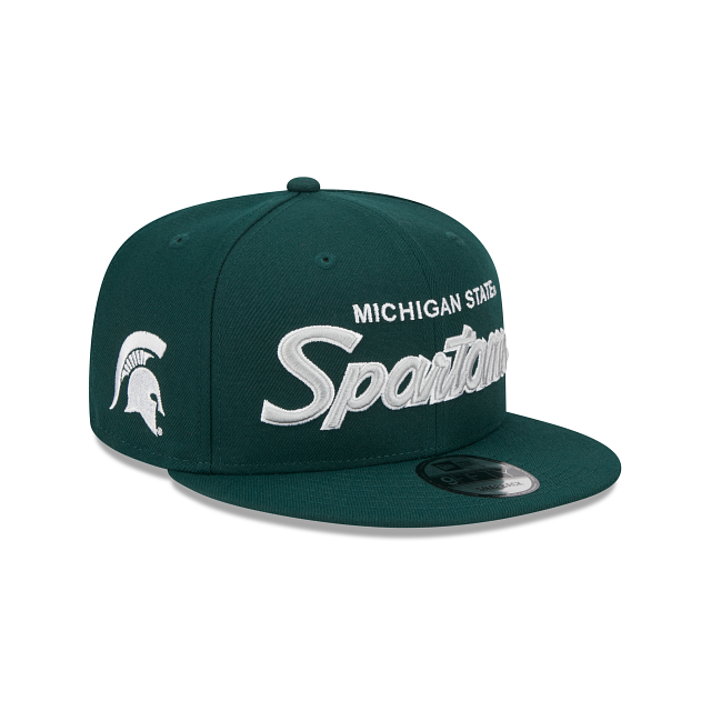 Michigan State Spartans Script Green 9FIFTY Snapback Hat – New Era Cap