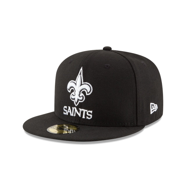 New Orleans Saints Black & White 59FIFTY Fitted Hat – New Era Cap