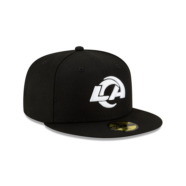 Los Angeles Rams Black and White 59FIFTY Fitted Hat – New Era Cap